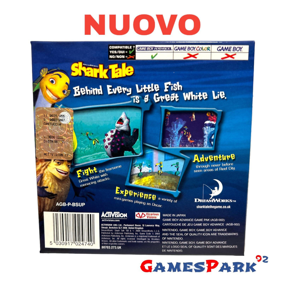 Shark Tale Game Boy Advance GBA NUOVO – GamesPark92