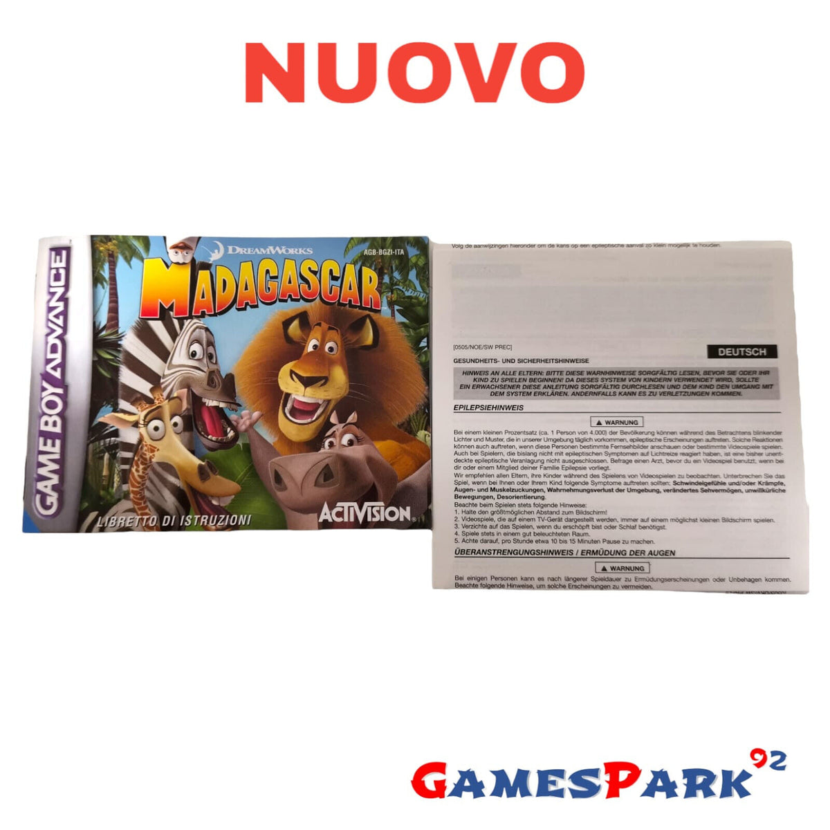 MADAGASCAR GAME BOY ADVANCE GBA NUOVO – GamesPark92